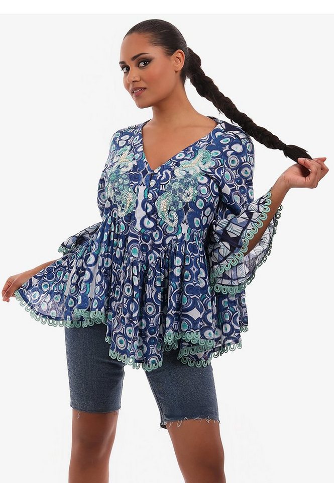 Yc Fashion And Style Longtunika Hippie Tunika Bluse Mit Stickereien