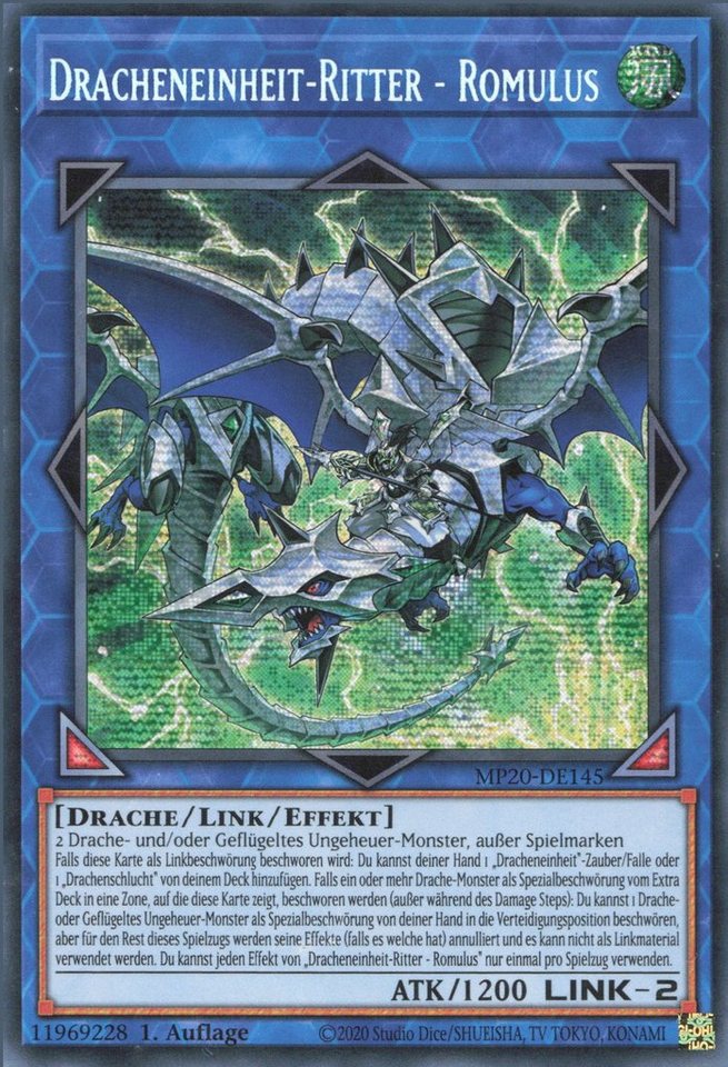 Recollectibles Sammelkarte Yugioh Karte Dracheneinheit Ritter Romulus