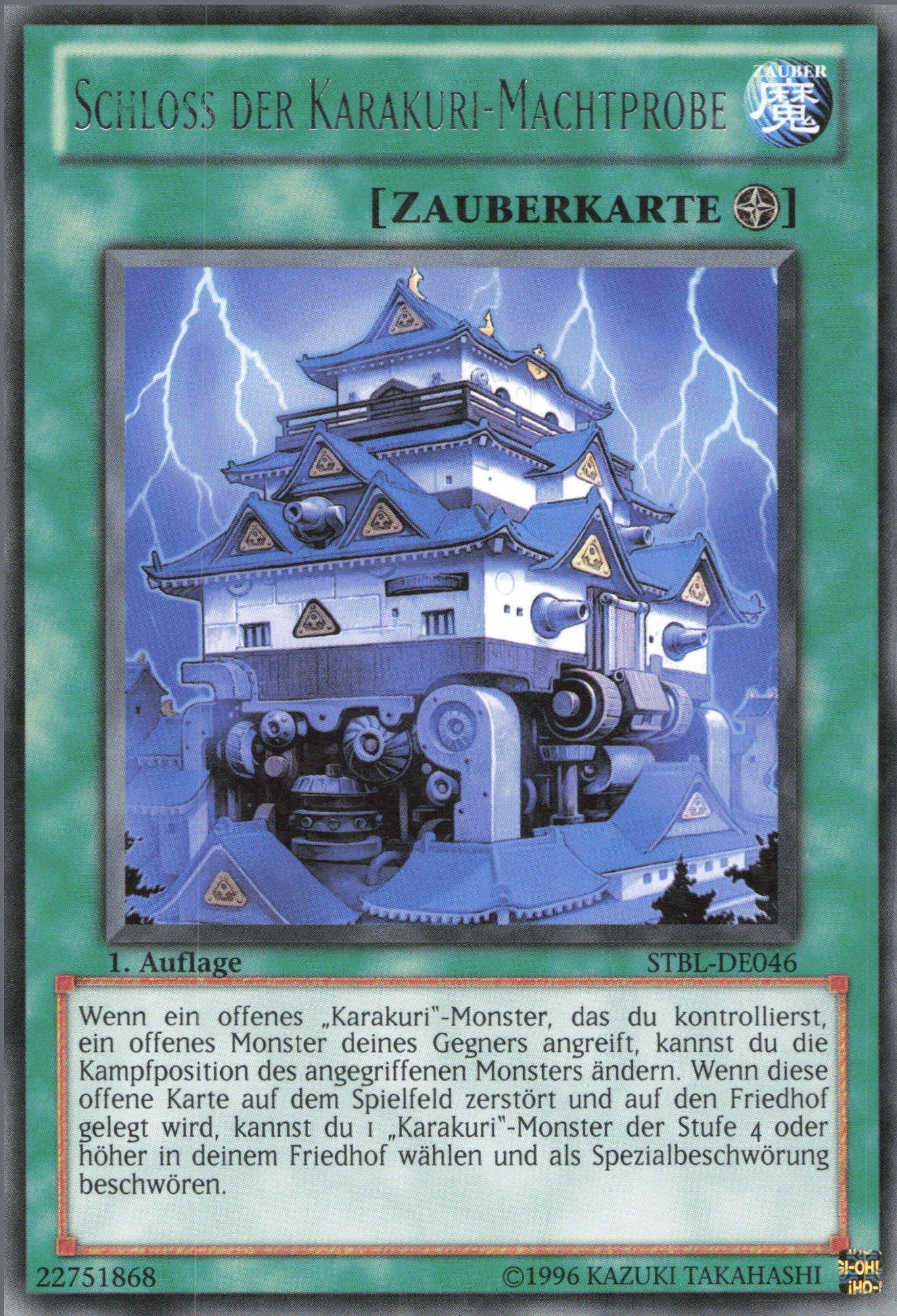 Recollectibles Sammelkarte Yugioh Karte Schloss Der Karakuri Machtprobe
