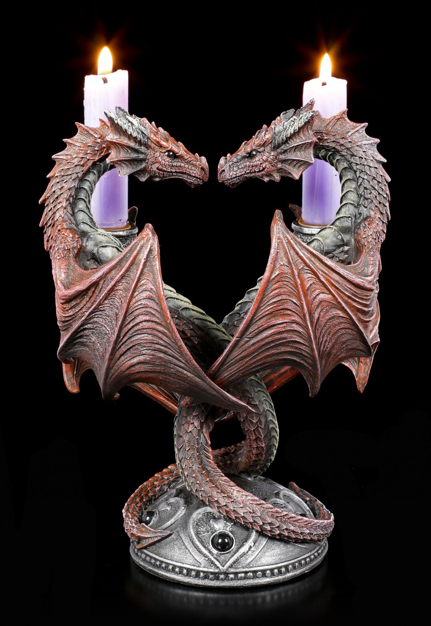Figuren Shop GmbH Kerzenhalter Drachen Kerzenhalter - Dragon Heart - Valentine's Edition - Anne ...