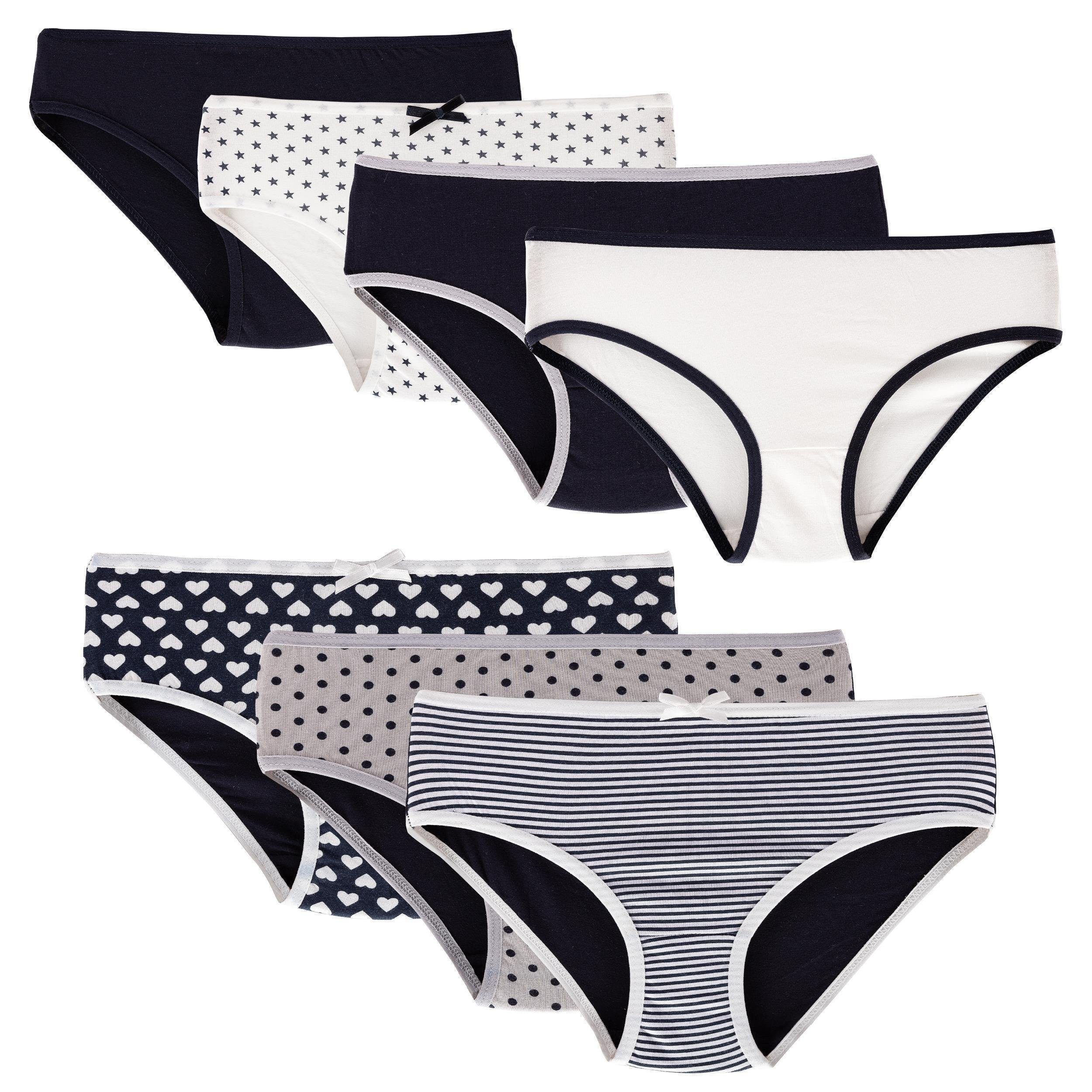 Loreza Slip 7er Set Mädchen Slips Mix Bunt Spar Packung 7 St