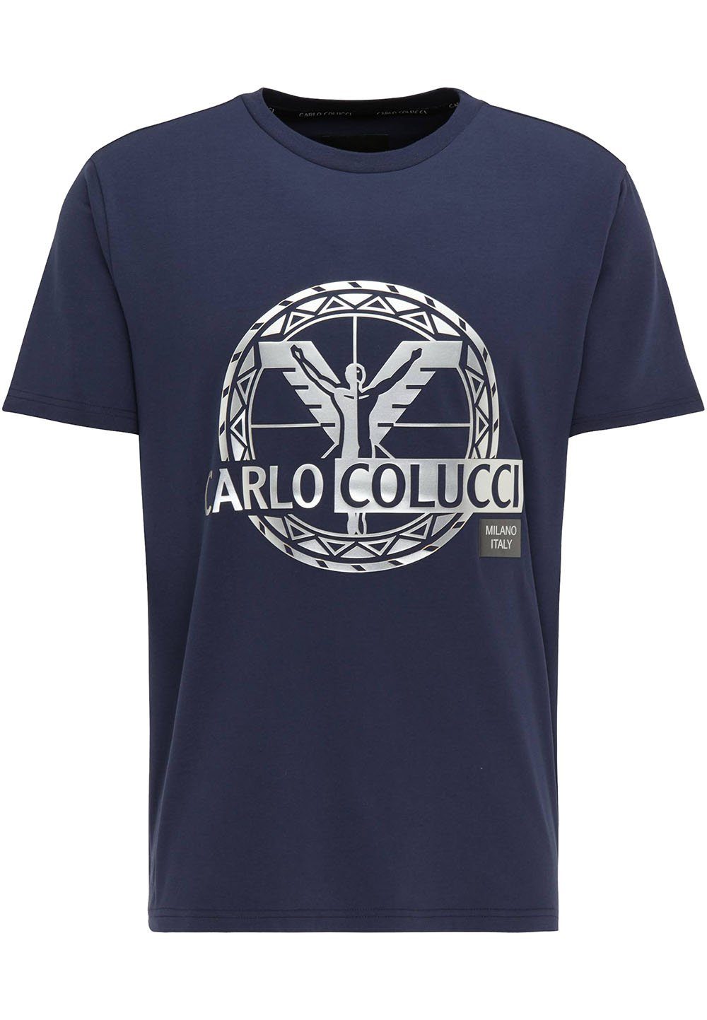 CARLO COLUCCI T-Shirt 3D-Logo (1-tlg), gerade geschnitten