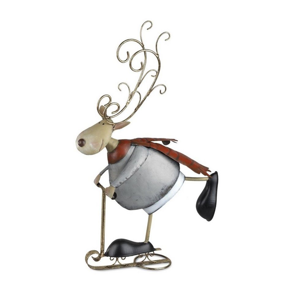 Formano Dekofigur Winterzeit Mehrfarbig B33cm H51cm Metall
