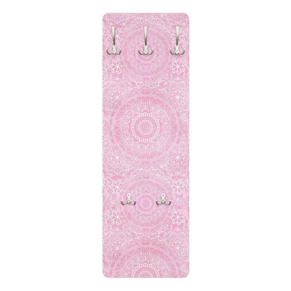 Bilderdepot24 Garderobenpaneel Rosa Illustration Muster Spirituell
