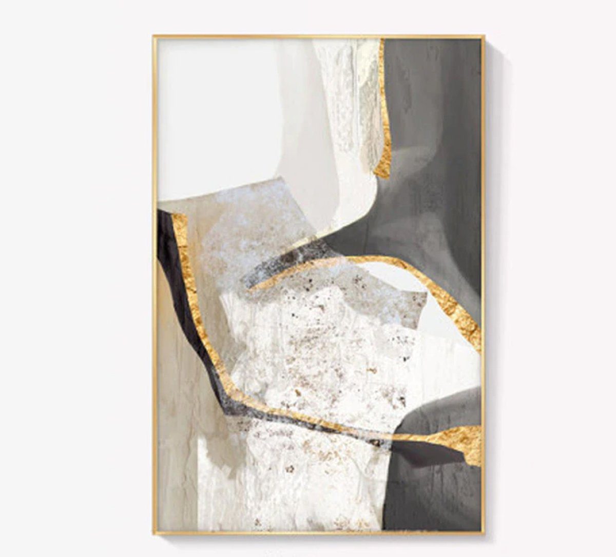 TPFLiving Kunstdruck (OHNE RAHMEN) Poster - Leinwand - Wandbild, Abstrakte Strukturen - (3 ...