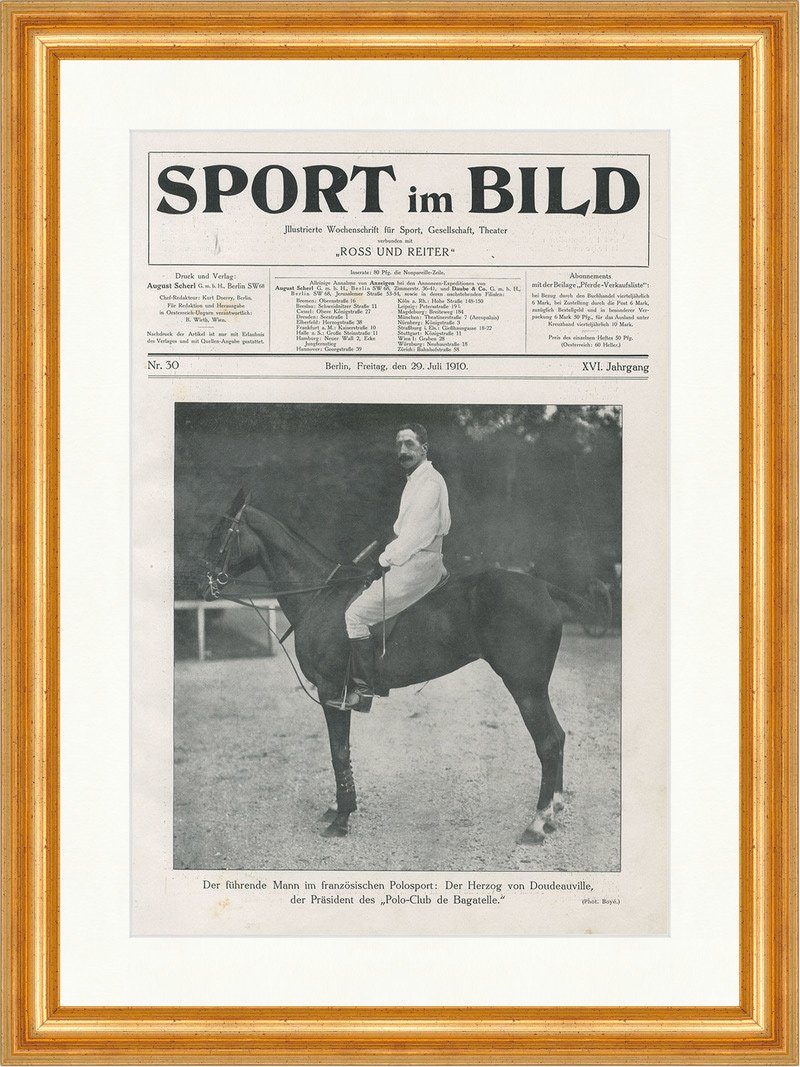 Kunstdruck Herzog von Doudeauville Präsident Polo Club de Bagatelle Sport SP 075, (1 St)