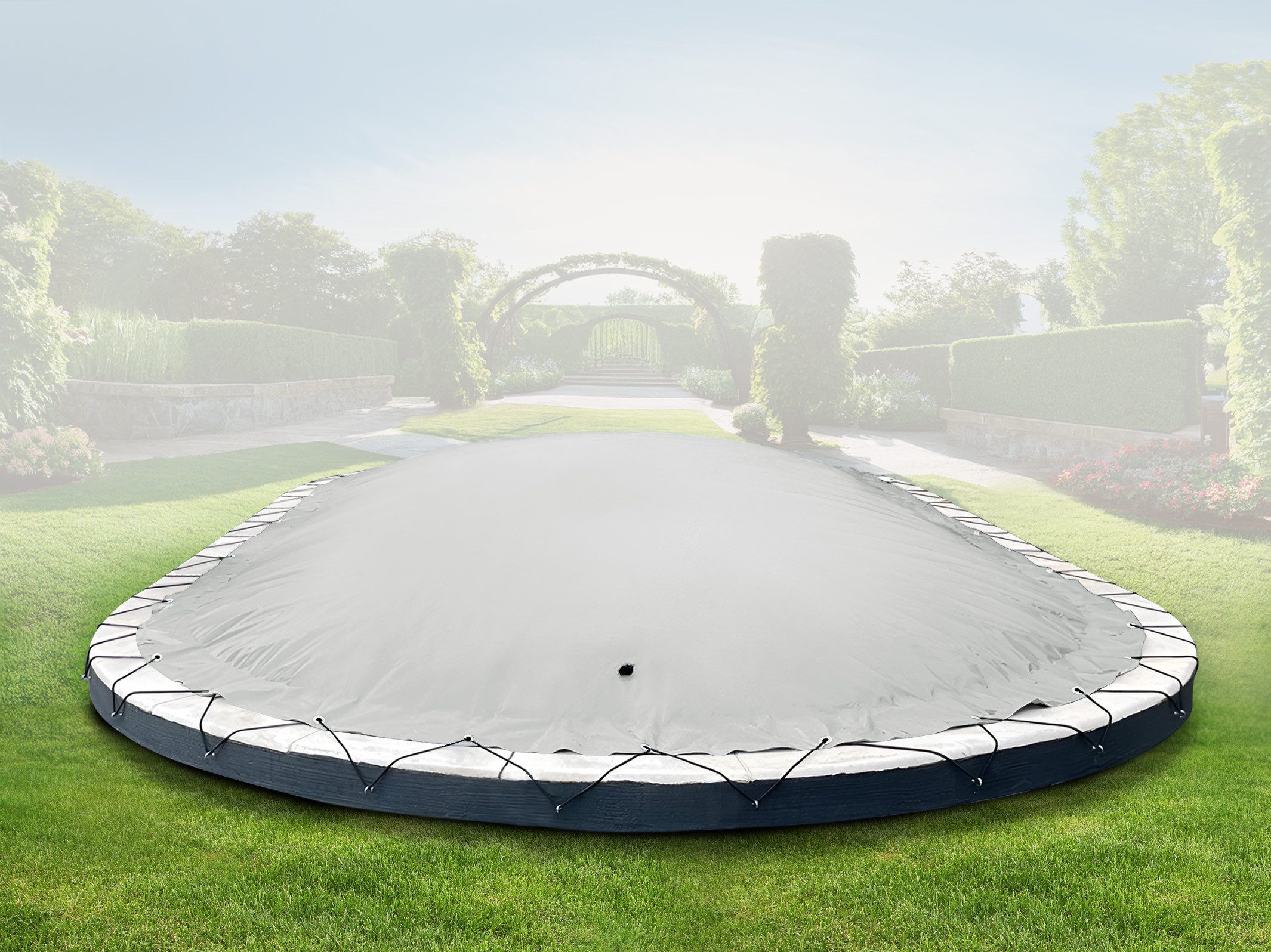 AirDeluxe Pool-Abdeckplane Ovale aufblasbare Poolplanen Schwimmbad ...