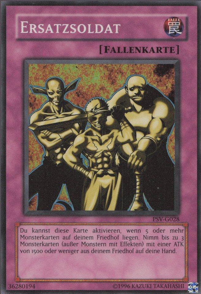 Recollectibles Sammelkarte Yugioh Karte Ersatzsoldat V 1 Yu Gi Oh