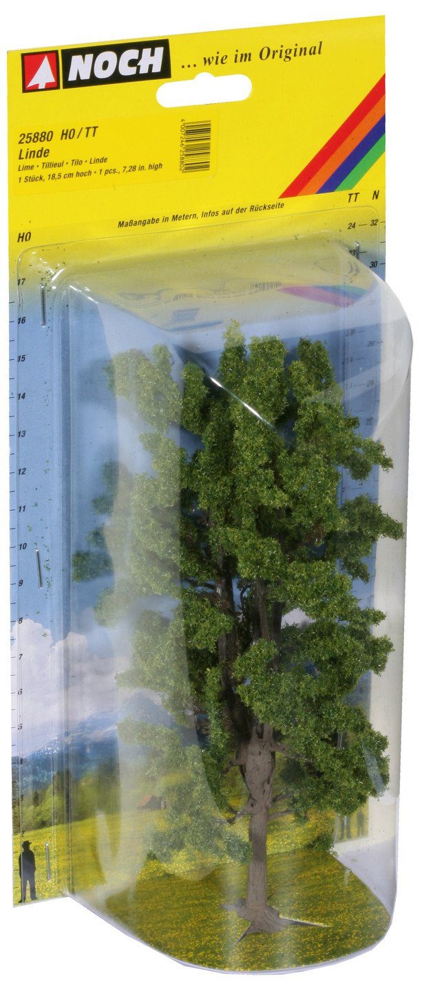 NOCH Dekobaum Modell-Linde, mit grüner Beflockung, 18,5 cm hoch ...