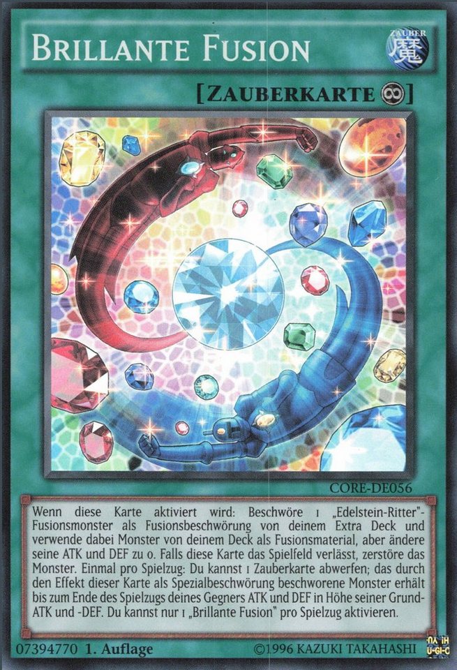 Recollectibles Sammelkarte Yugioh Karte Brillante Fusion Yu Gi Oh