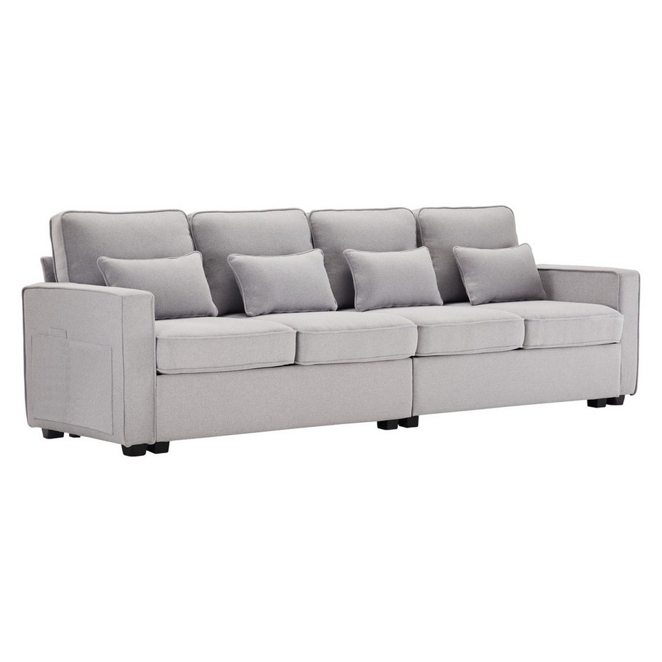 Dopwii 4 Sitzer Sofa Aus Leinenstoffviersitzer Sofa Mit