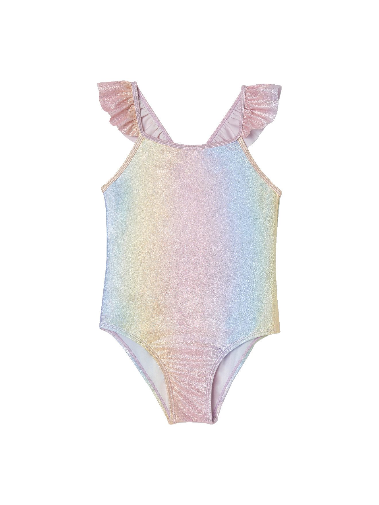 vertbaudet Badeanzug Mädchen Badeanzug, Glitzer, Swimsuit, Monokini