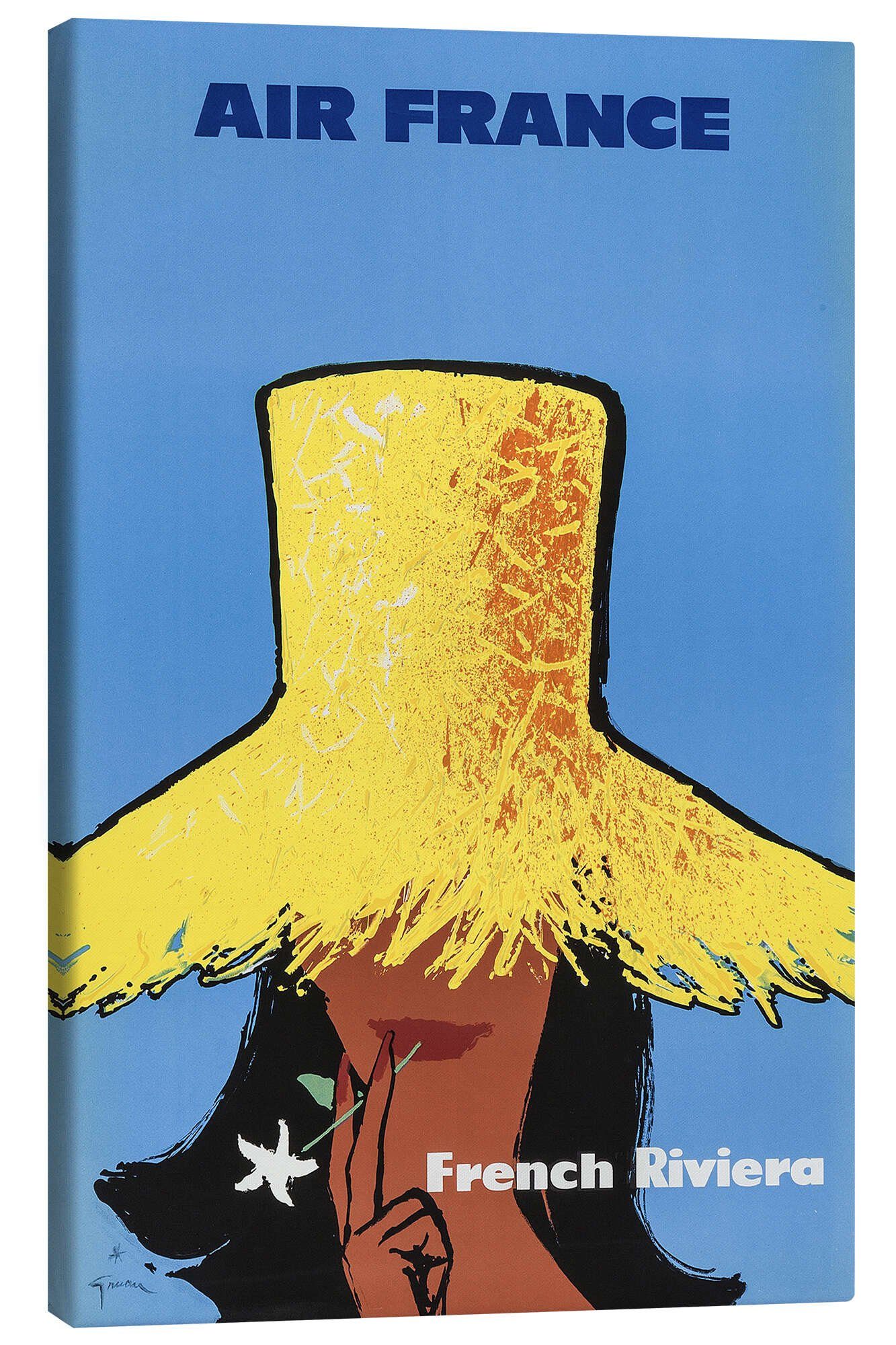 Posterlounge Leinwandbild Vintage Travel Collection Französische