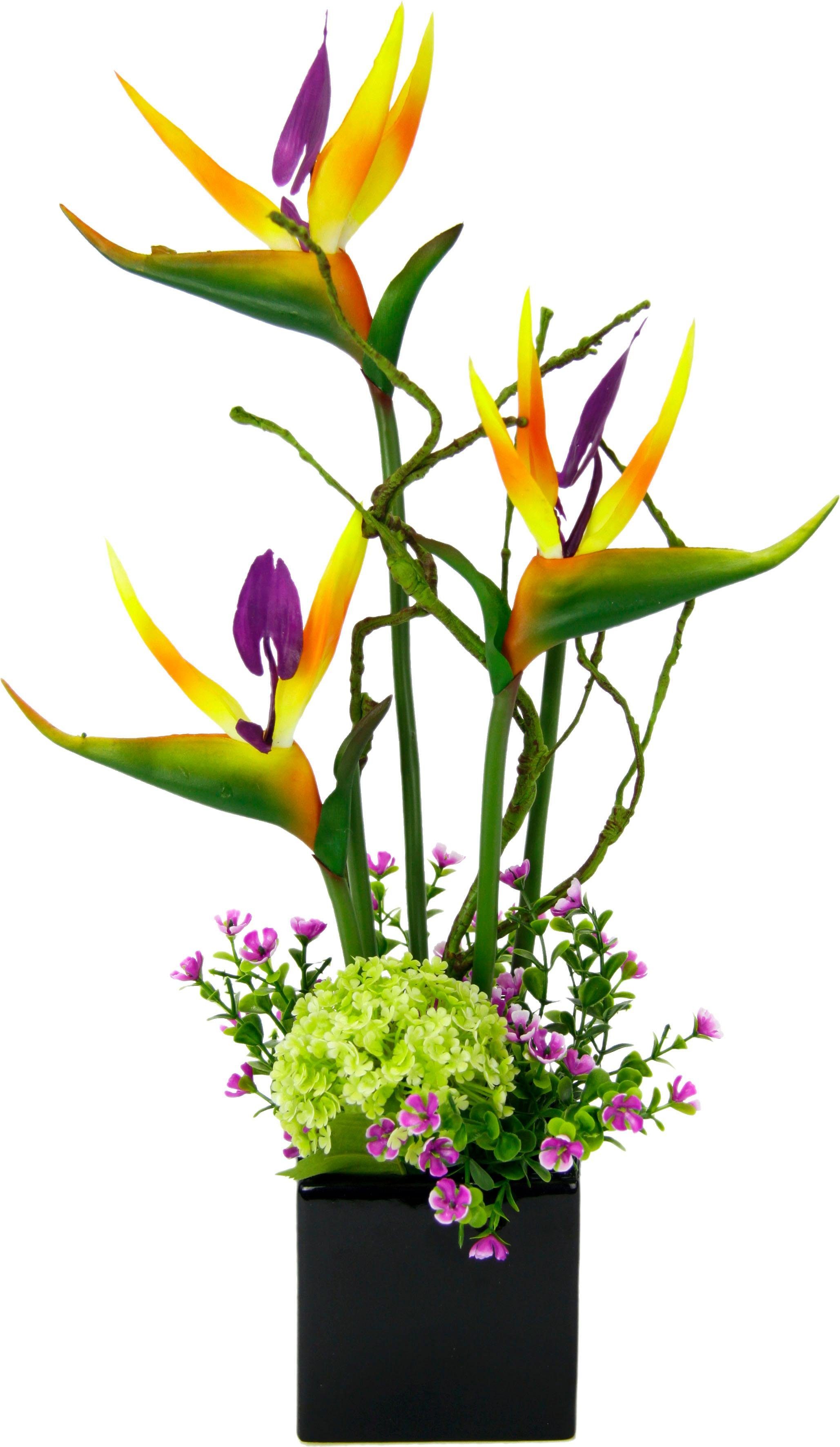 Kunstblume Gesteck Strelitzieschneeball Im Topf Otto