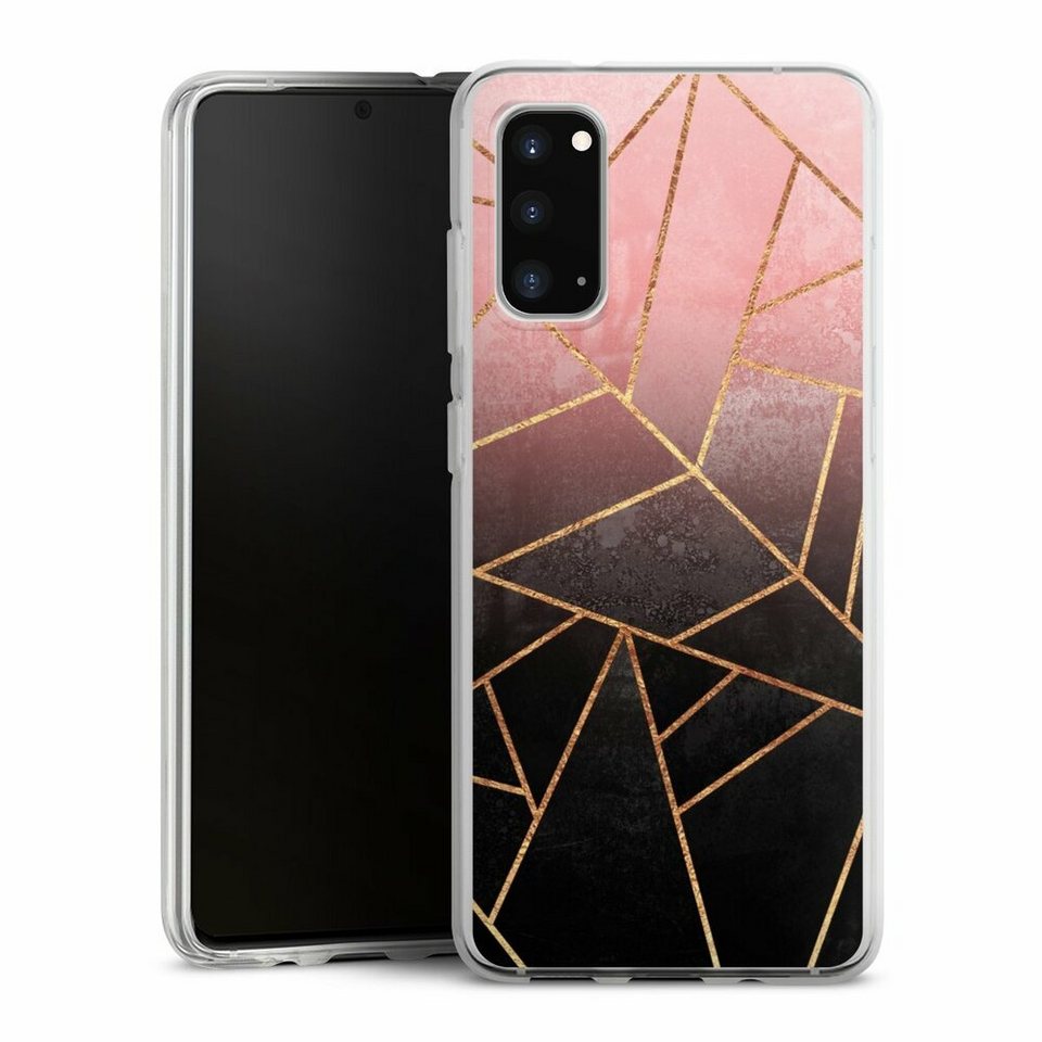 Deindesign Handyhülle Farbverlauf Geometric Gold And Kupfer Pink And