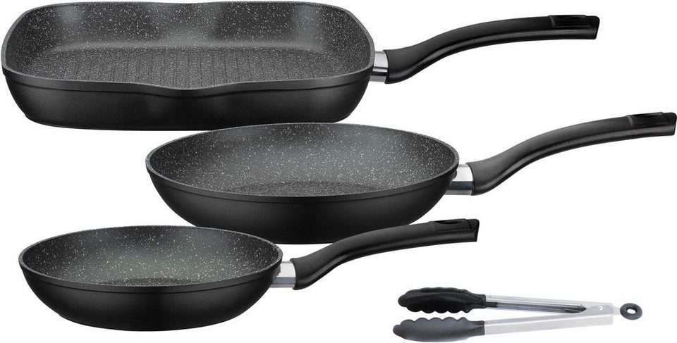 Gsw Pfannen Set Gourmet Granit Aluminium Set 4 Tlg 1x Bratpfanne Ø