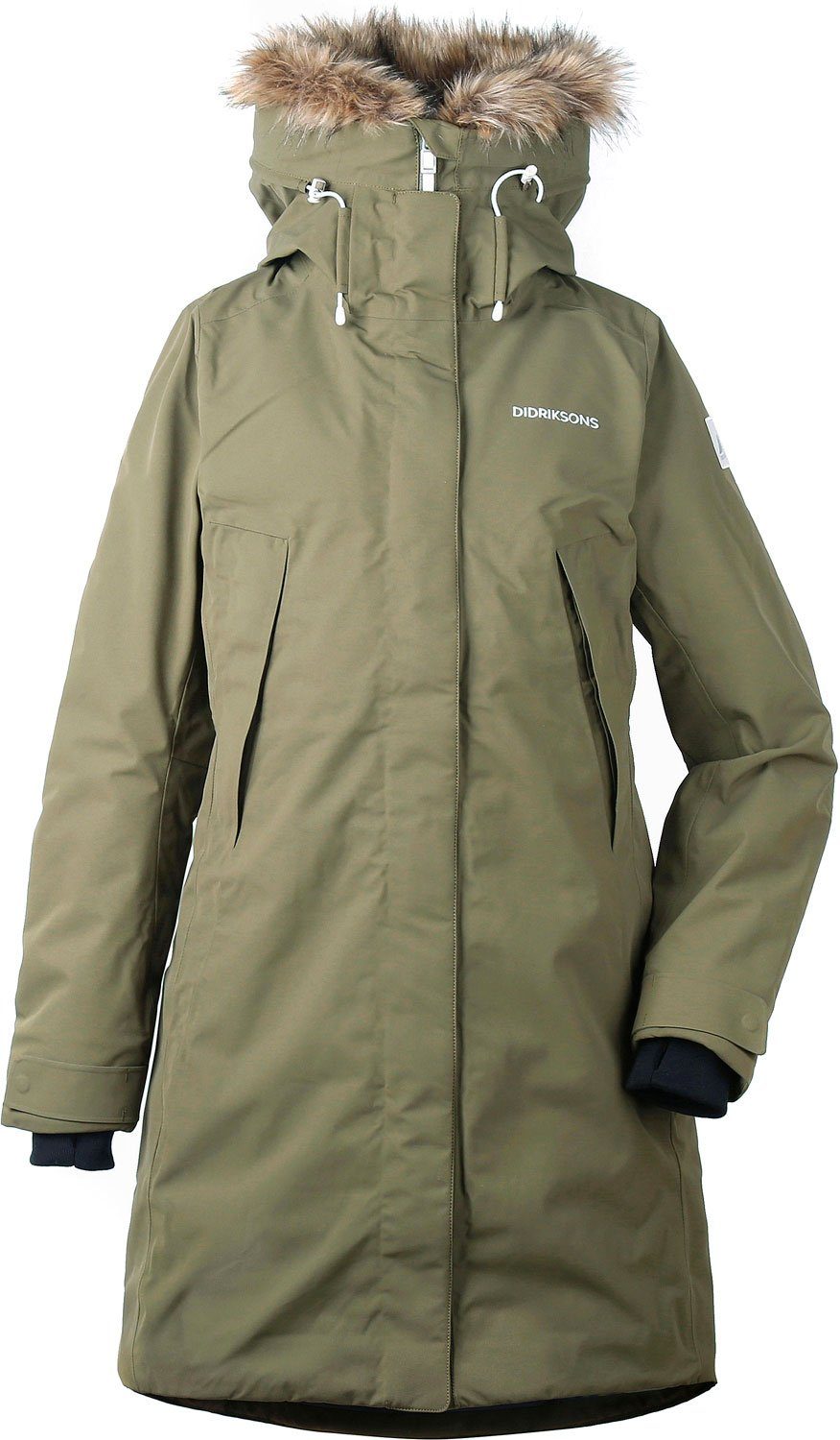 Didriksons Parka, Zeitloser Parka mit Kunstfellbesatz für Damen online ...