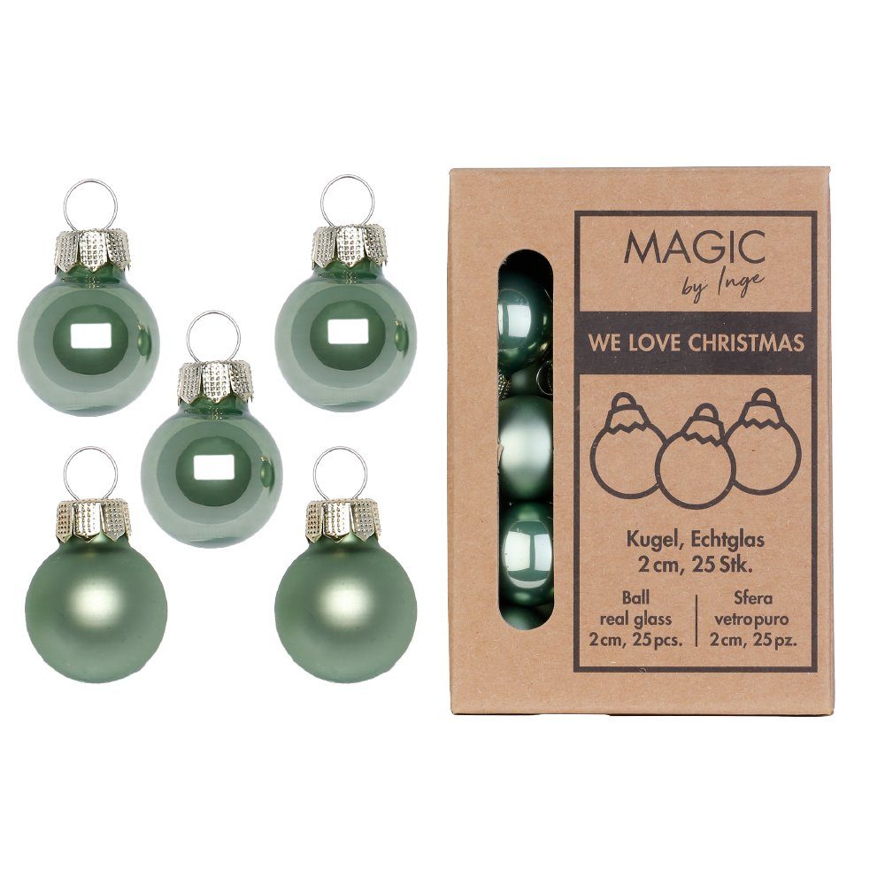 MAGIC by Inge Weihnachtsbaumkugel, Weihnachtskugeln Glas 2cm 25 Stück ...