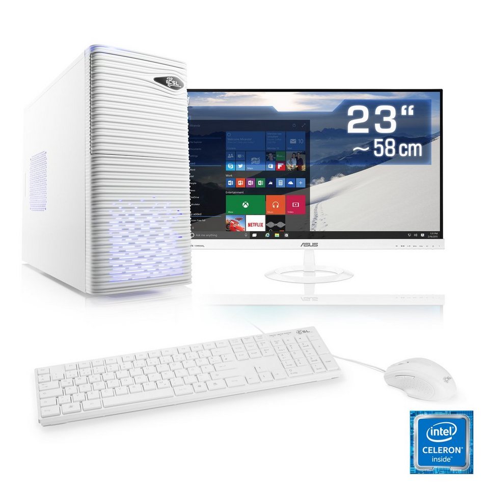 CSL Office PC Set, Intel QuadCore, Intel HD, 8 GB RAM, 23 CSL Office PC Set, Intel QuadCore, Intel HD, 8 GB RAM, 23