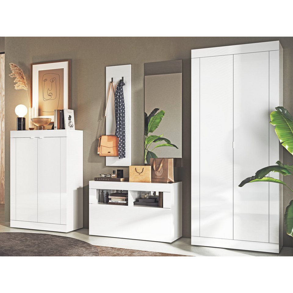 Expendio Garderoben Set Badin 56 Spar Set 5 St Weiß 250x185x35 Cm