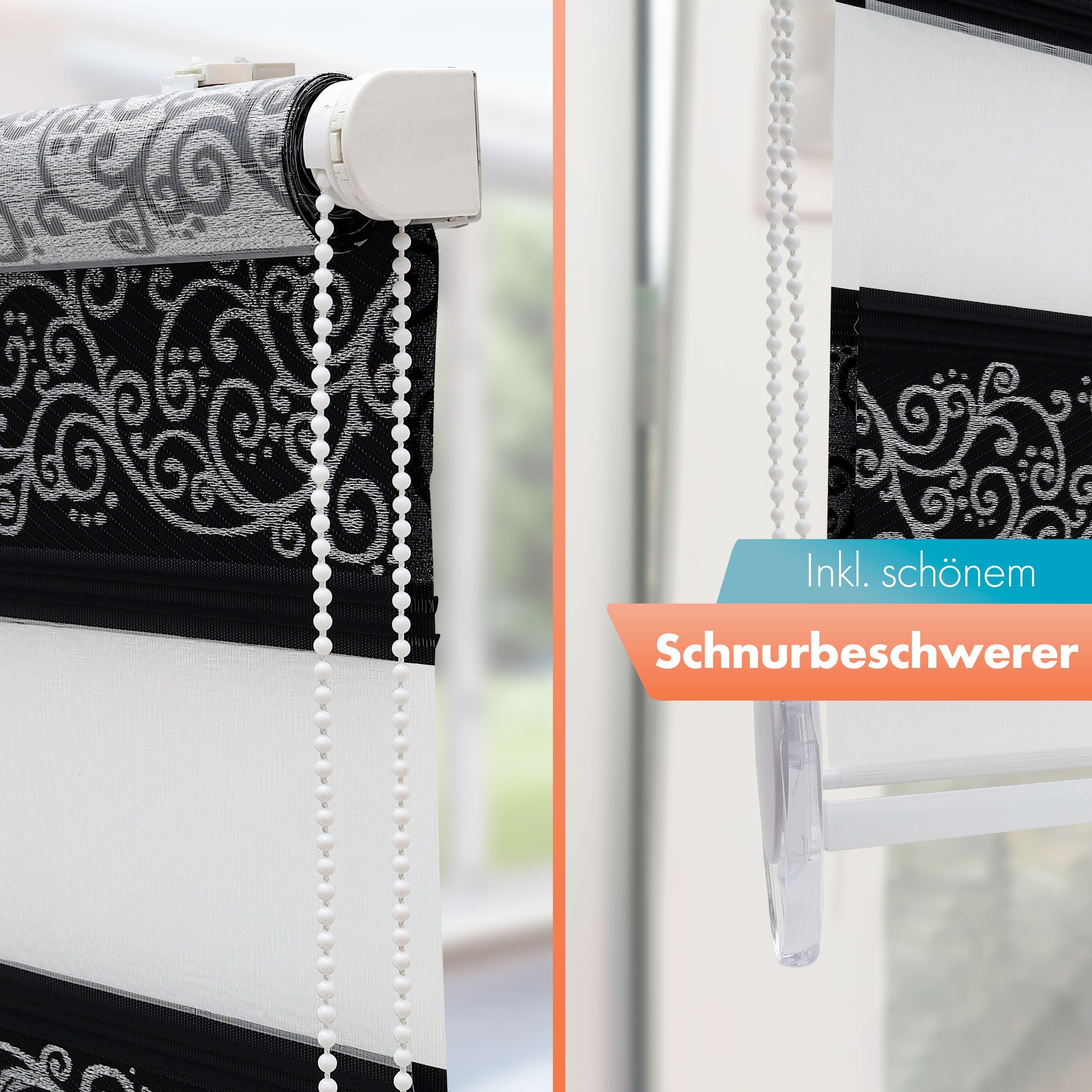 Doppelrollo mit Motiv, Duo Rollo, Fensterrollo, Klemmrollo, Bailena ...