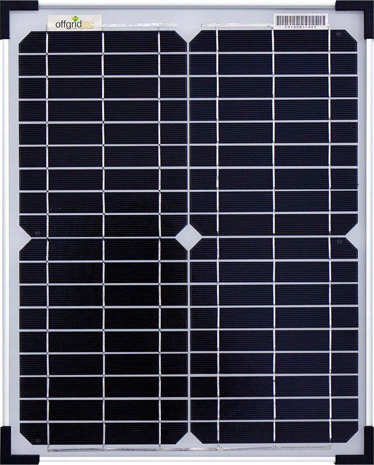 Offgridtec Solarmodul 20w Mono Solarpanel 12v 20 W Monokristallin