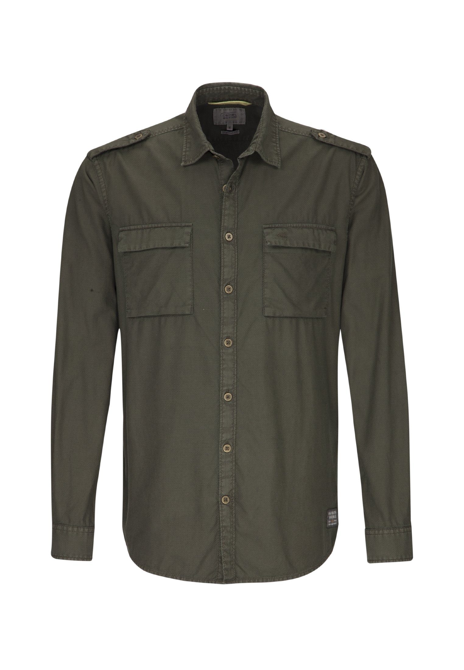 Camel Active Hemd Camel Active Regular Fit Langarm Kent Kragen Uni