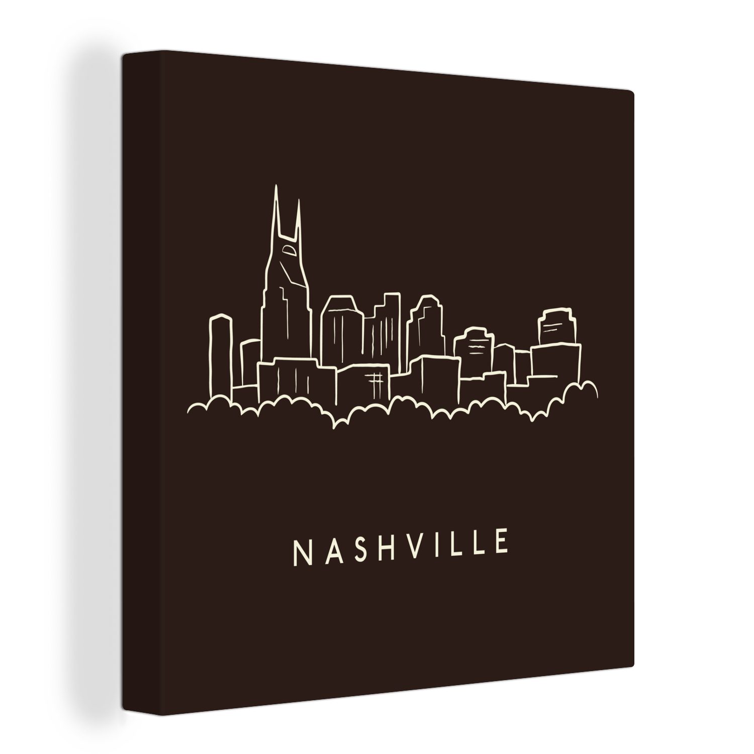 Onemillioncanvasses® Leinwandbild Schwarz Weiß Illustration Von