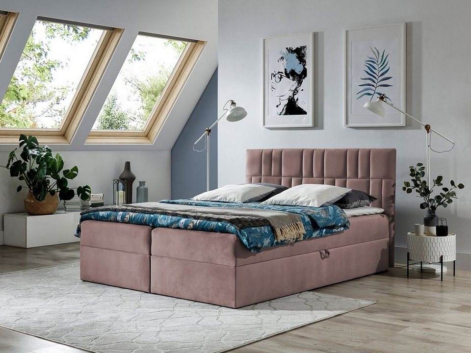 Mirjan24 Boxspringbett Top 3 Lattenrost Und Matratze Kopfteil