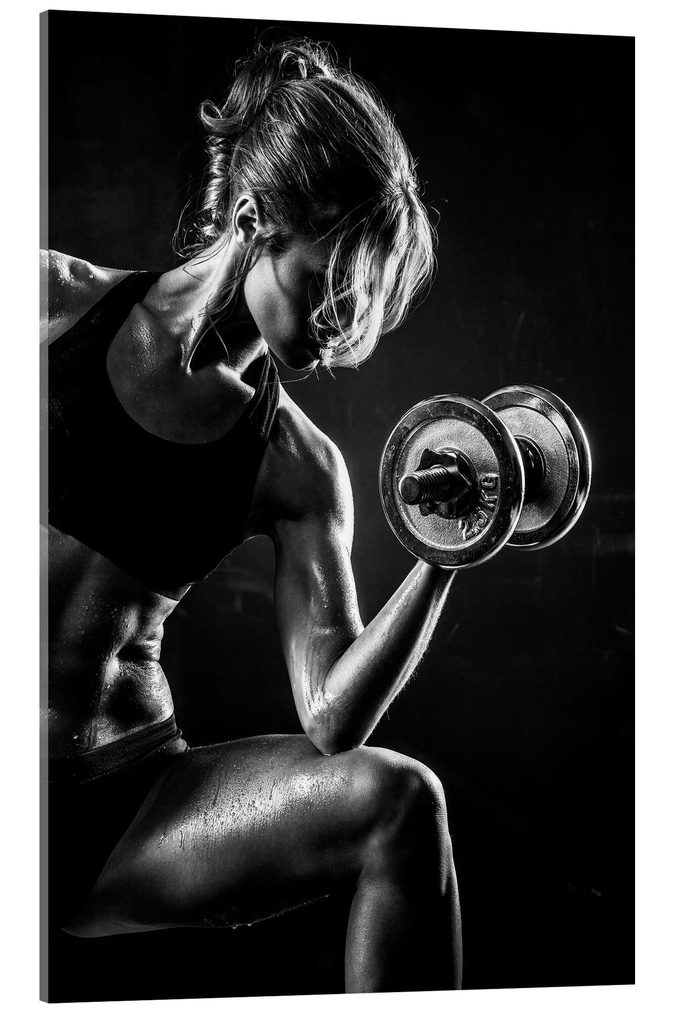 Posterlounge Acrylglasbild Editors Choice Sportlerin Mit Hantel I