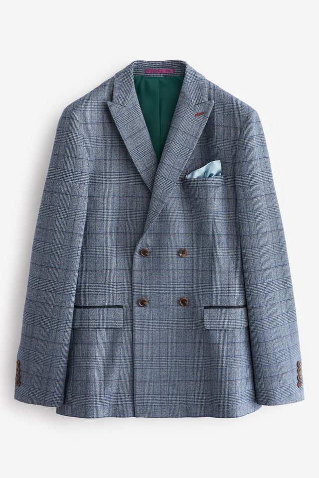 Next Baukastensakko Anzug Mit Karomuster Slim Fit Doppelreihige Jacke