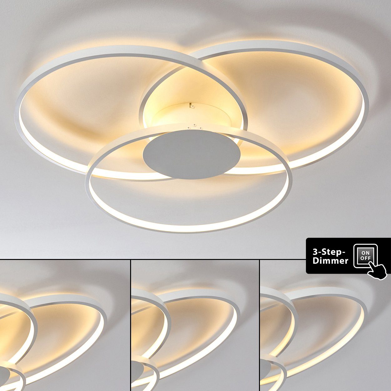 Hofstein Deckenleuchte Runde Led Design Decken Beleuchtung Dimmbar