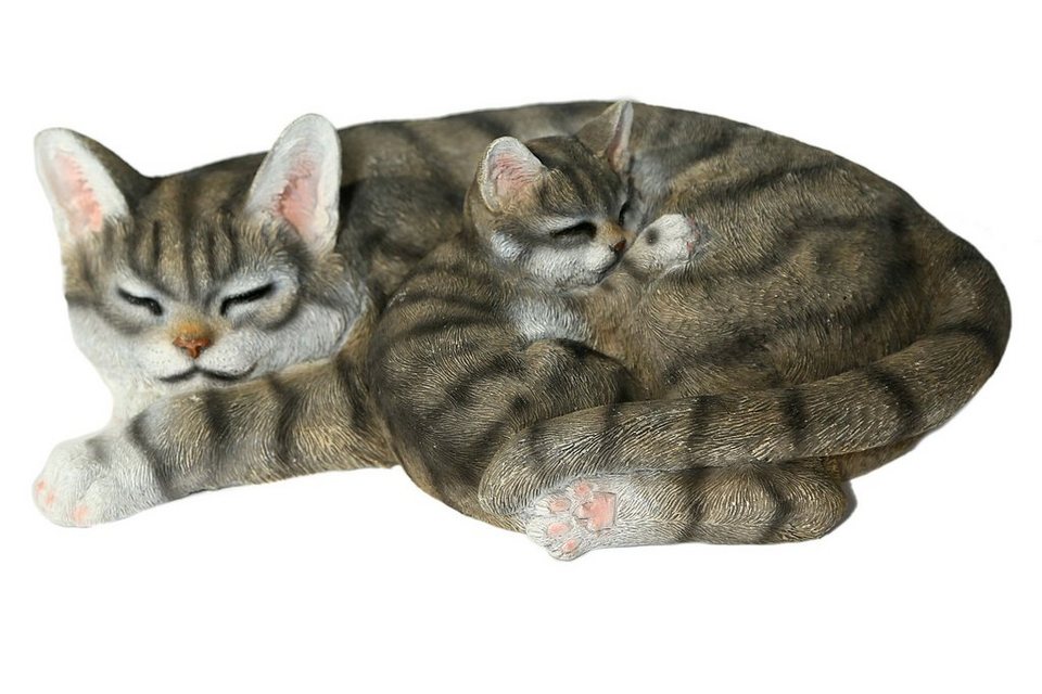 Casa Collection By Jänig Tierfigur Katze Mit Jungen Liegend Tierfigur