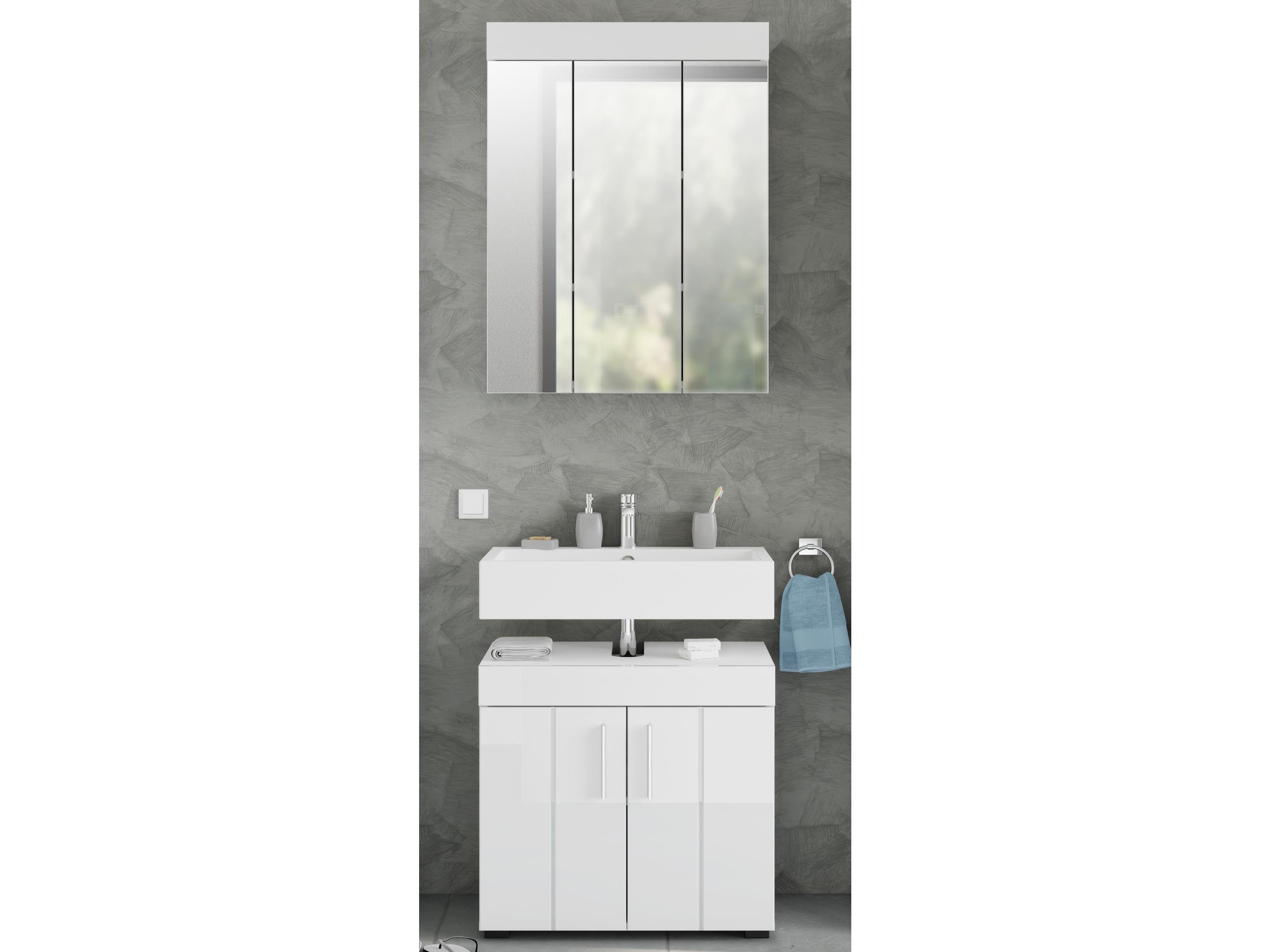 Möbelando Badezimmer Set Kolomea 2 St Modernes 2 Teiliges