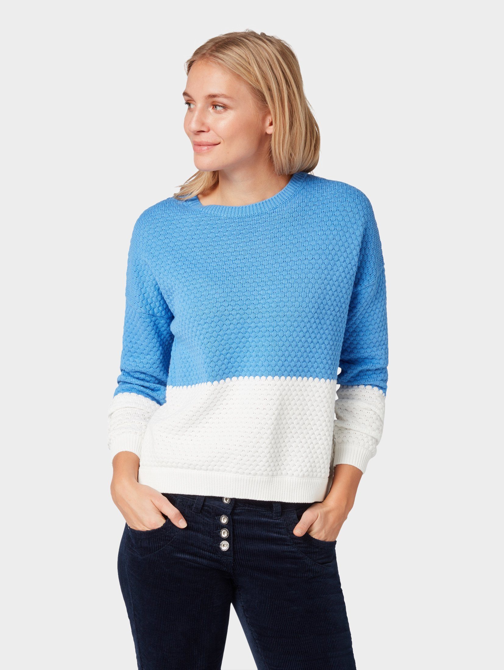 Tom Tailor Strickpullover Zweifarbiger Pullover Otto