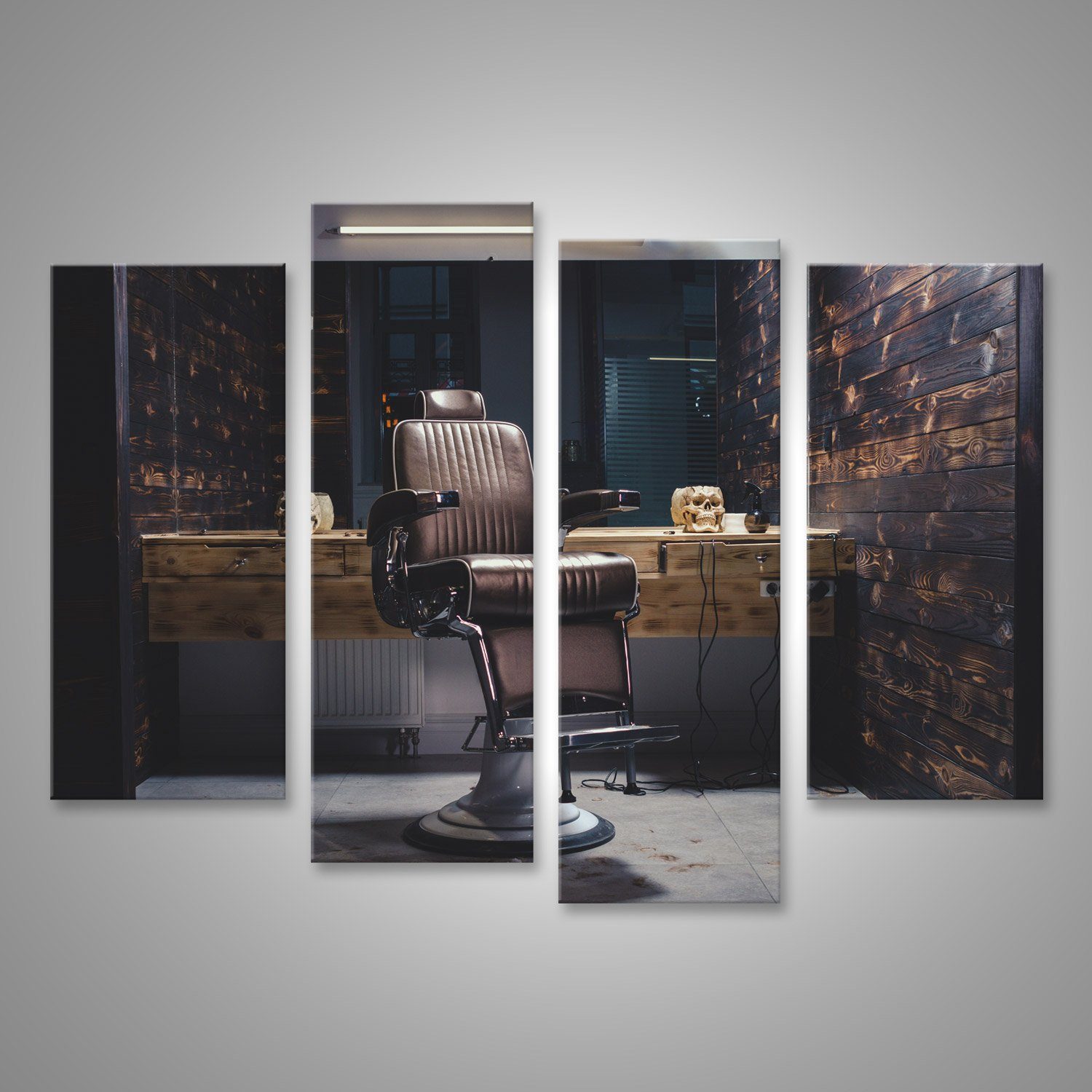 islandburner Leinwandbild »Bild auf Leinwand Stilvolle Weinlese Frisierstuhl Wandbild ...