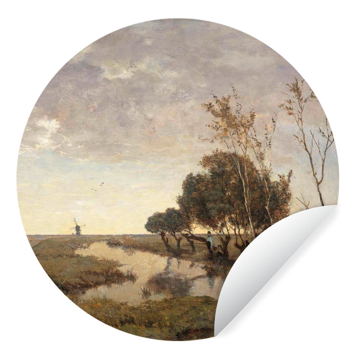 Muchowow Wandsticker Ein Kanal Bei Abcoude Gemälde Von Paul Joseph