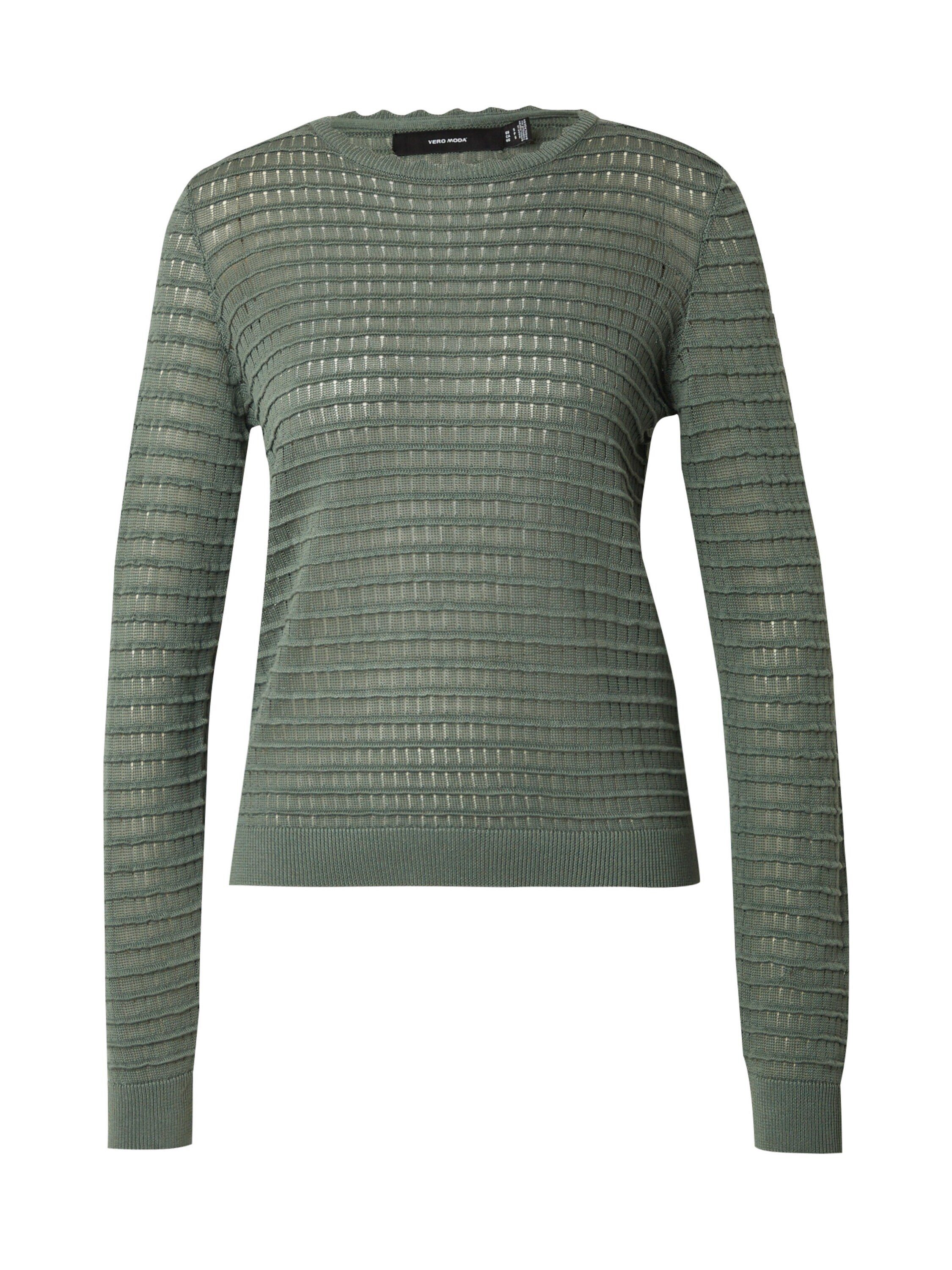 Vero Moda Rundhalspullover ERICA (1-tlg) Lochmuster, Bündchen ...
