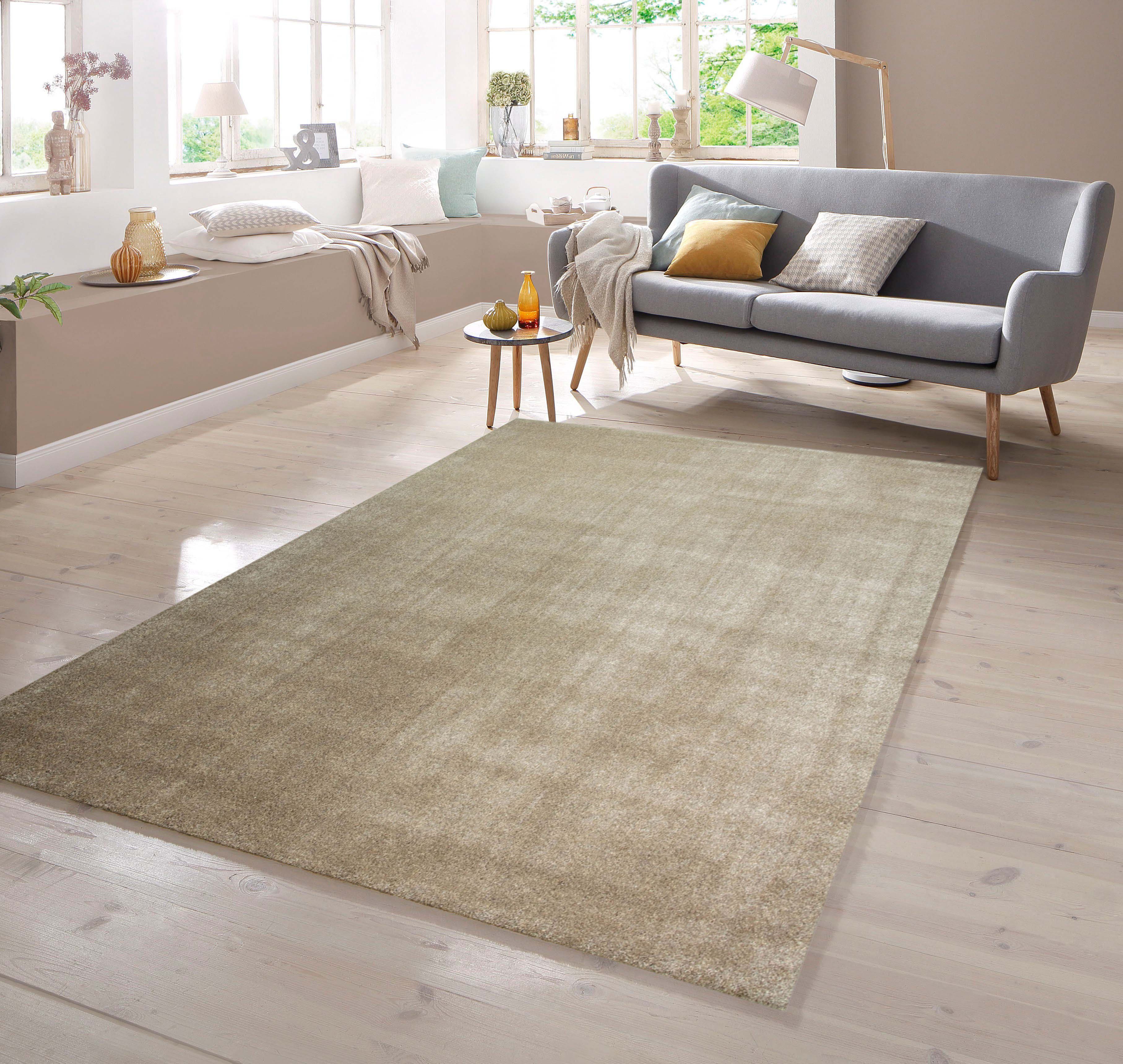 Teppich Teppich Kurzflor Uni Design In Taupe Teppichhome24 Rechteckig
