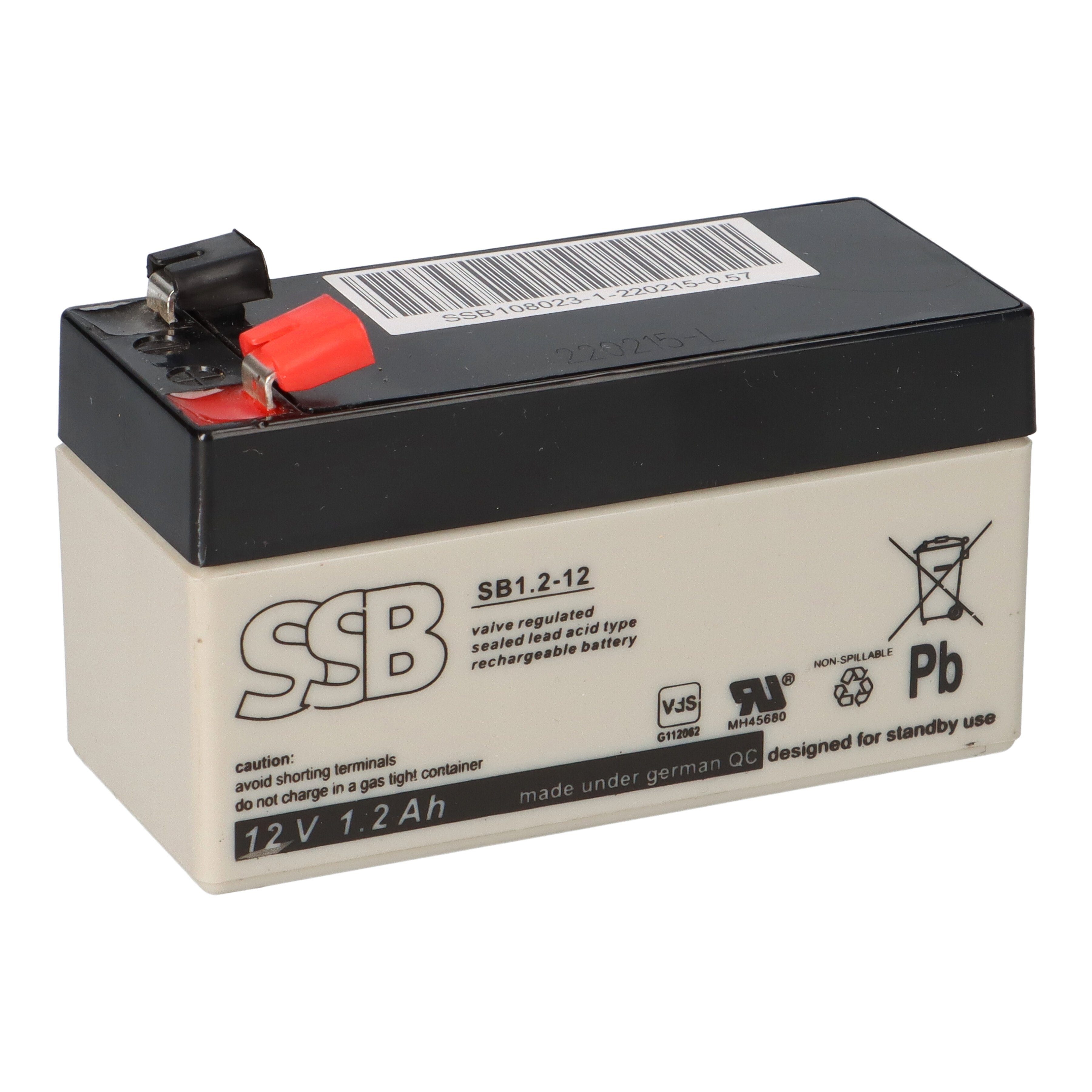 SSB Battery SSB Blei Akku SB 1.2-12 - 12V 1,2Ah VdS G112062 Bleiakkus