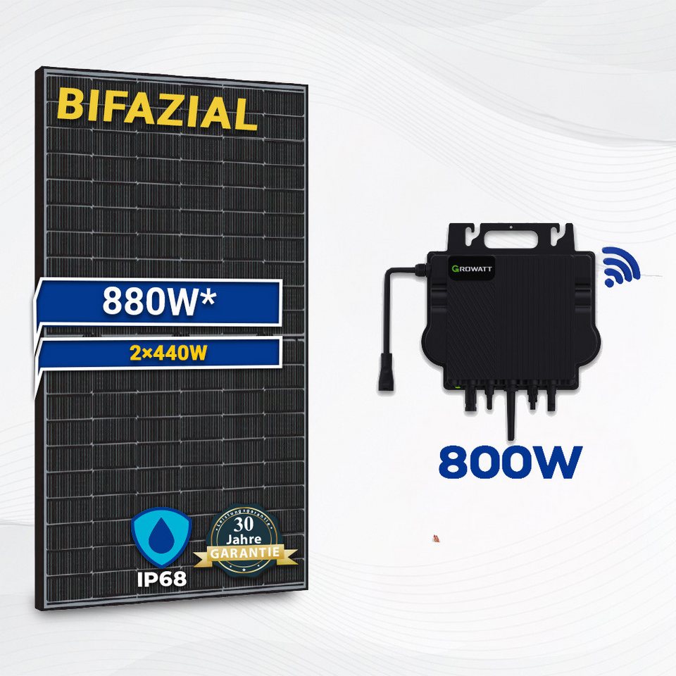 Solar Hook Etm Solaranlage 880w Balkonkraftwerk Bifazial Komplettset