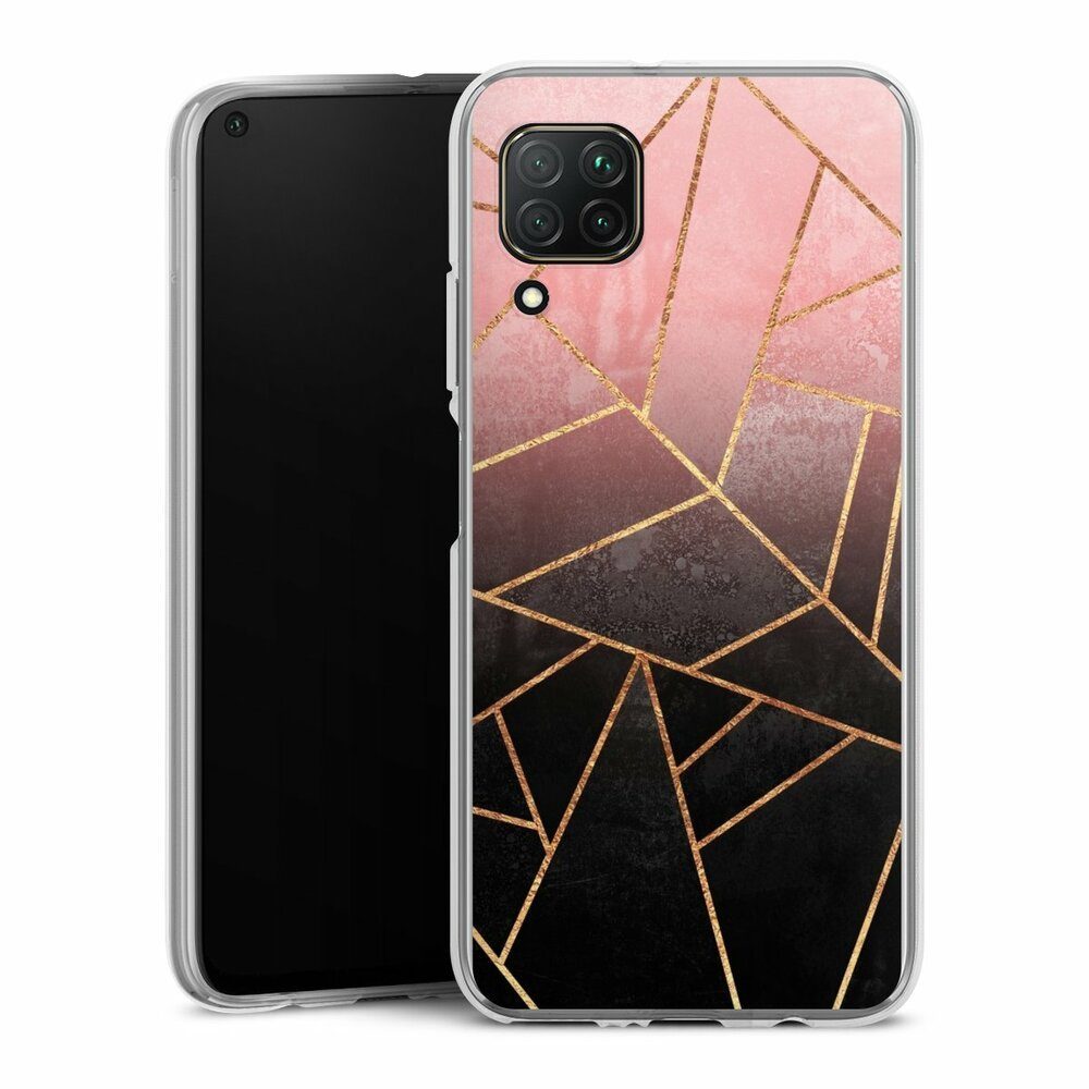 Deindesign Handyhülle Farbverlauf Geometric Gold And Kupfer Pink And