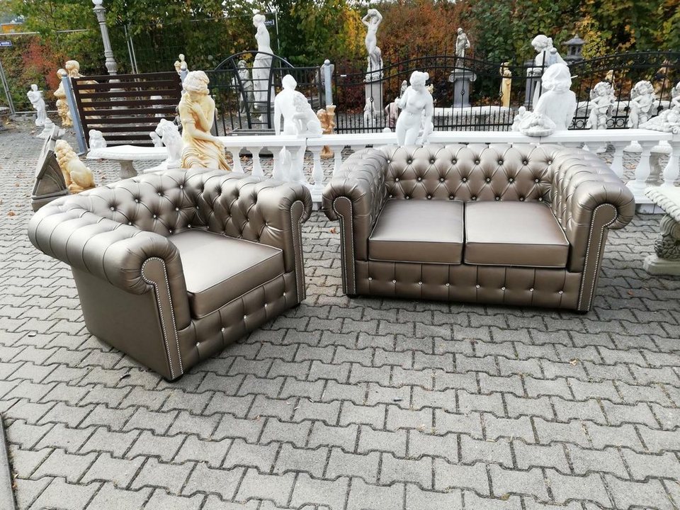 Jvmoebel Sofa Designer Chesterfield Sofagarnitur Sofa Couch 21 Polster