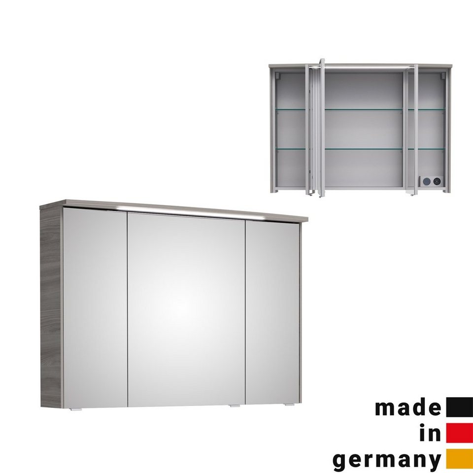 Lomadox Spiegelschrank Sevilla 66 Badezimmer Spiegelschrank 102 Cm