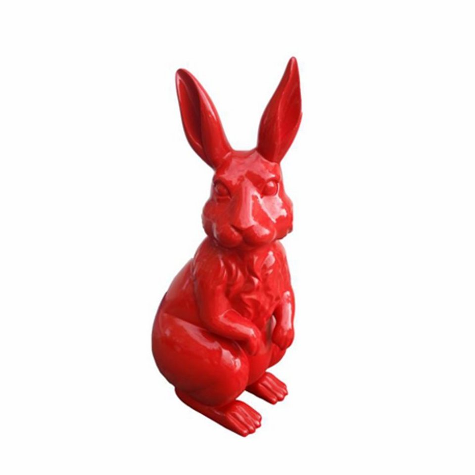 Jvmoebel Skulptur Garten Dekoration Roter Hase Statue Figur Deko