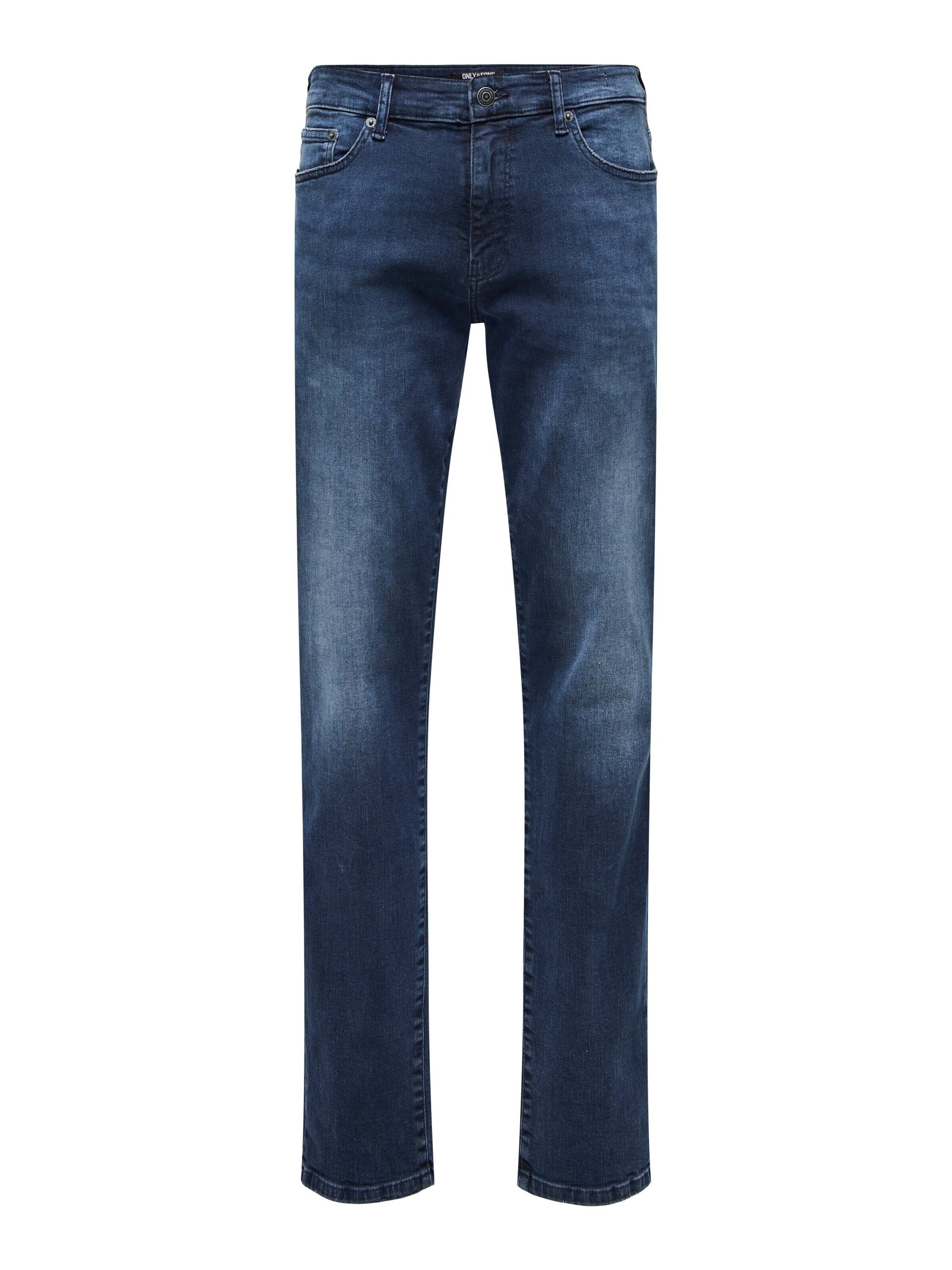 ONLY & SONS Regular-fit-Jeans ONSWeft (1-tlg), Ton-in-Ton-Nähte