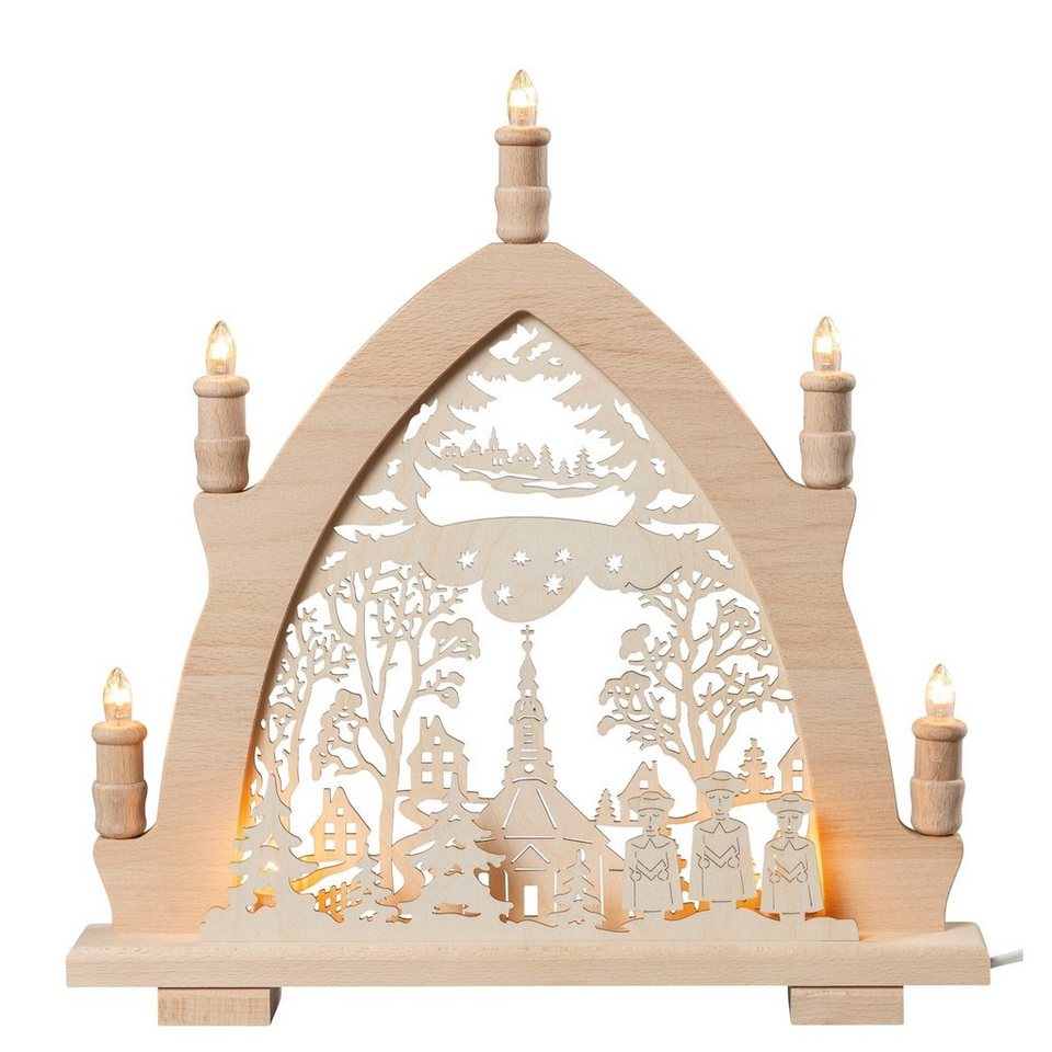 Saico Original Schwibbogen Lichterspitze Seiffener Kirche 1 Tlg