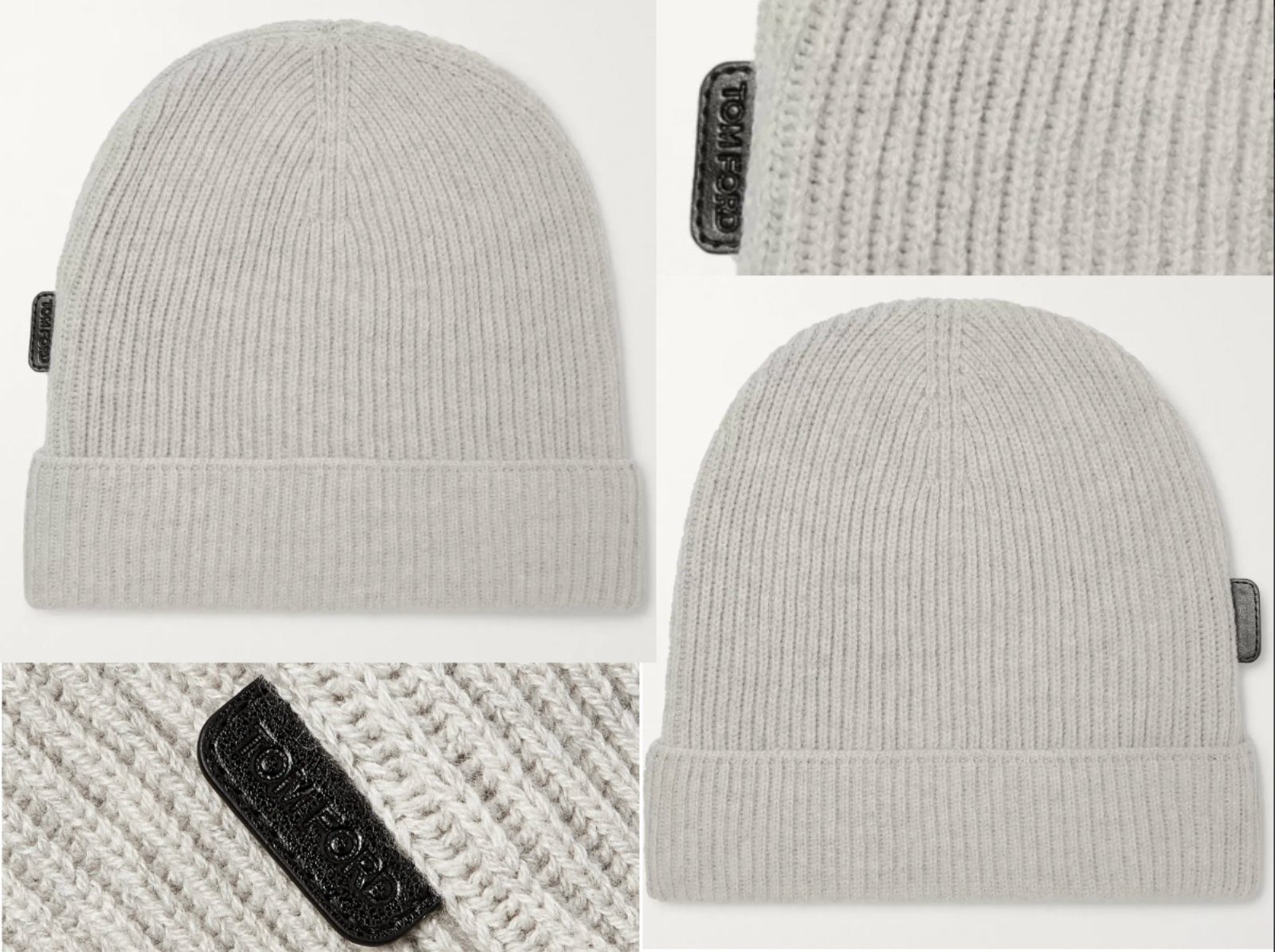 Tom Ford Baseball Cap TomFord-Cashmere-Mütze-Grau-M