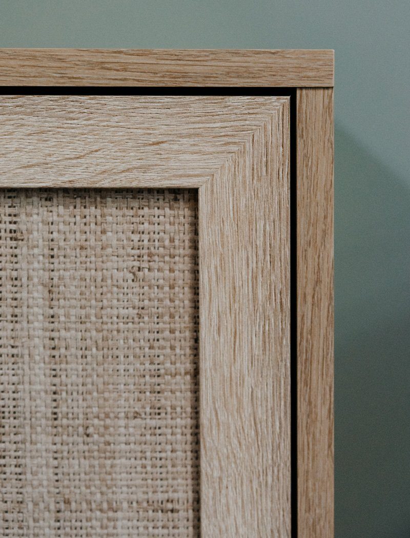 expendio Sideboard Bao 4, Eiche Sonoma Bast Geflecht Nb. 150x71x40 cm ...