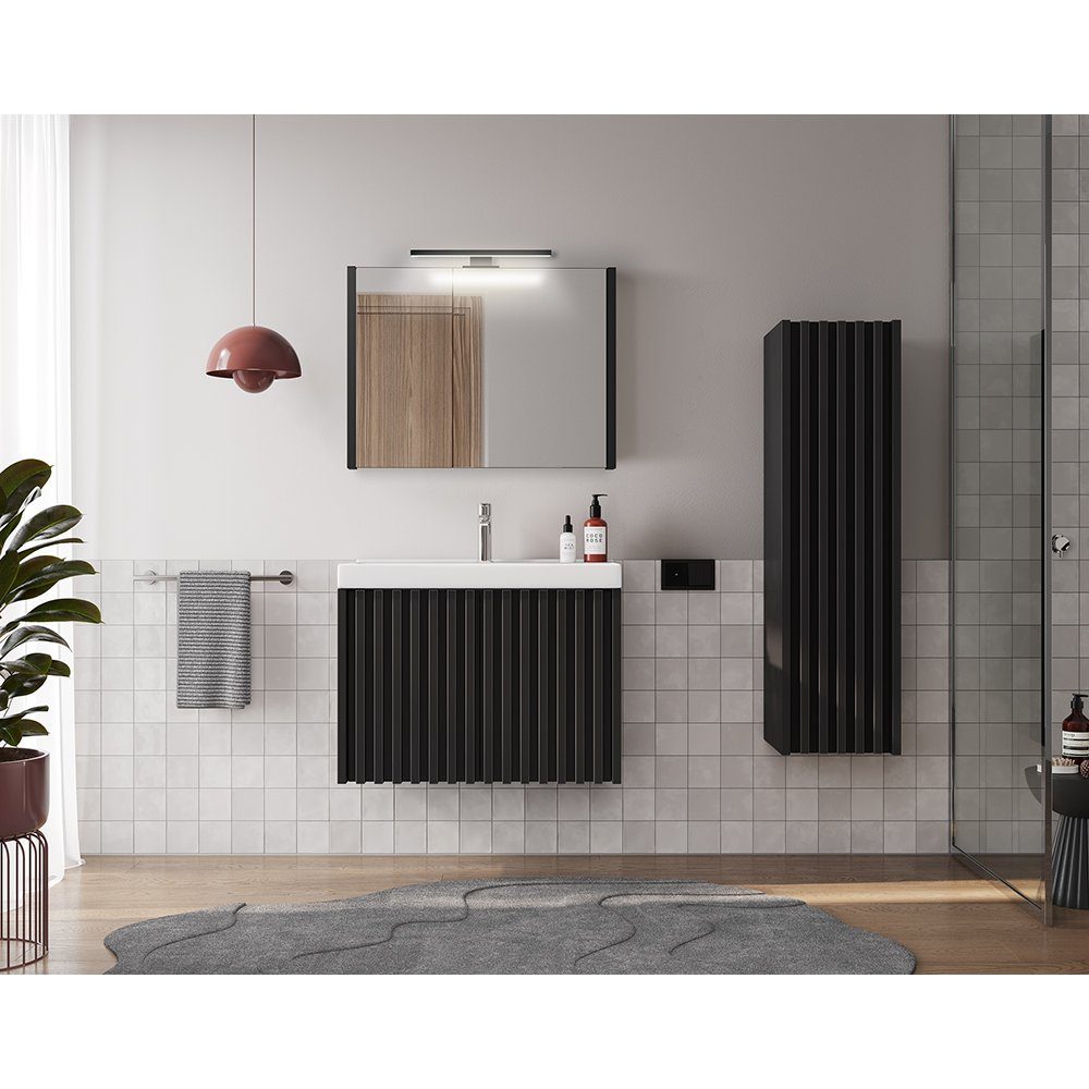 Lomadox Badmöbel Set Nantes 107 Spar Set 3 St Mit Led